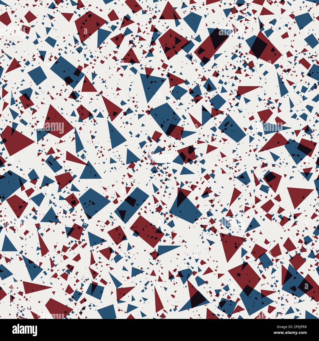 Seamless geo pattern in red blue black white Stock Photo - Alamy