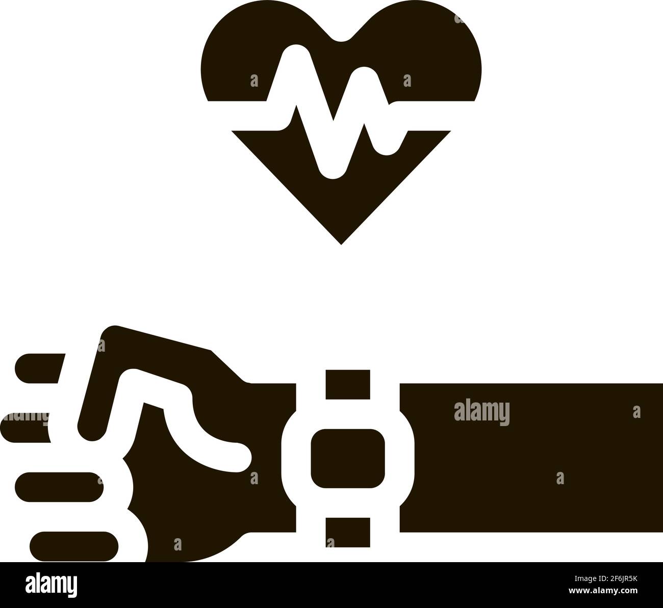 heart examination device icon Vector Glyph Illustration Stock Vector ...