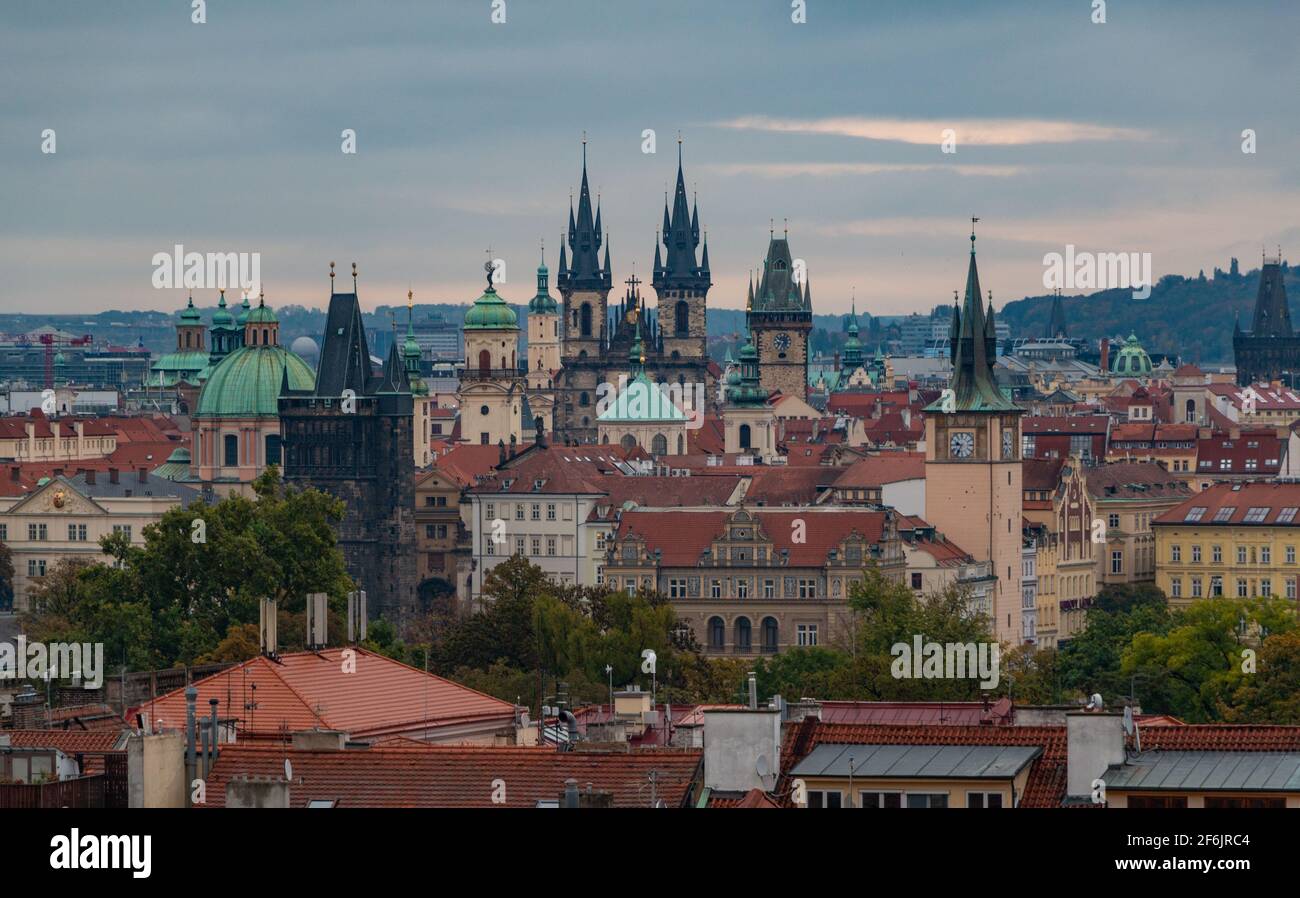 Prague towers hi-res stock photography and images - Alamy