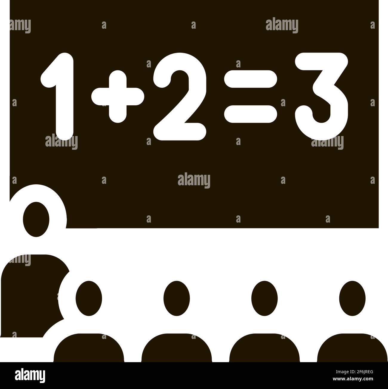 preschool class children education mathematics icon Vector Glyph ...