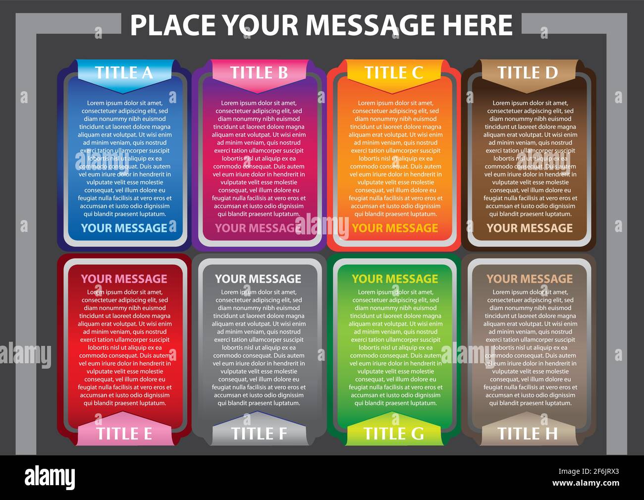 Layout design of fold paper with colors and area for text. Vector ...