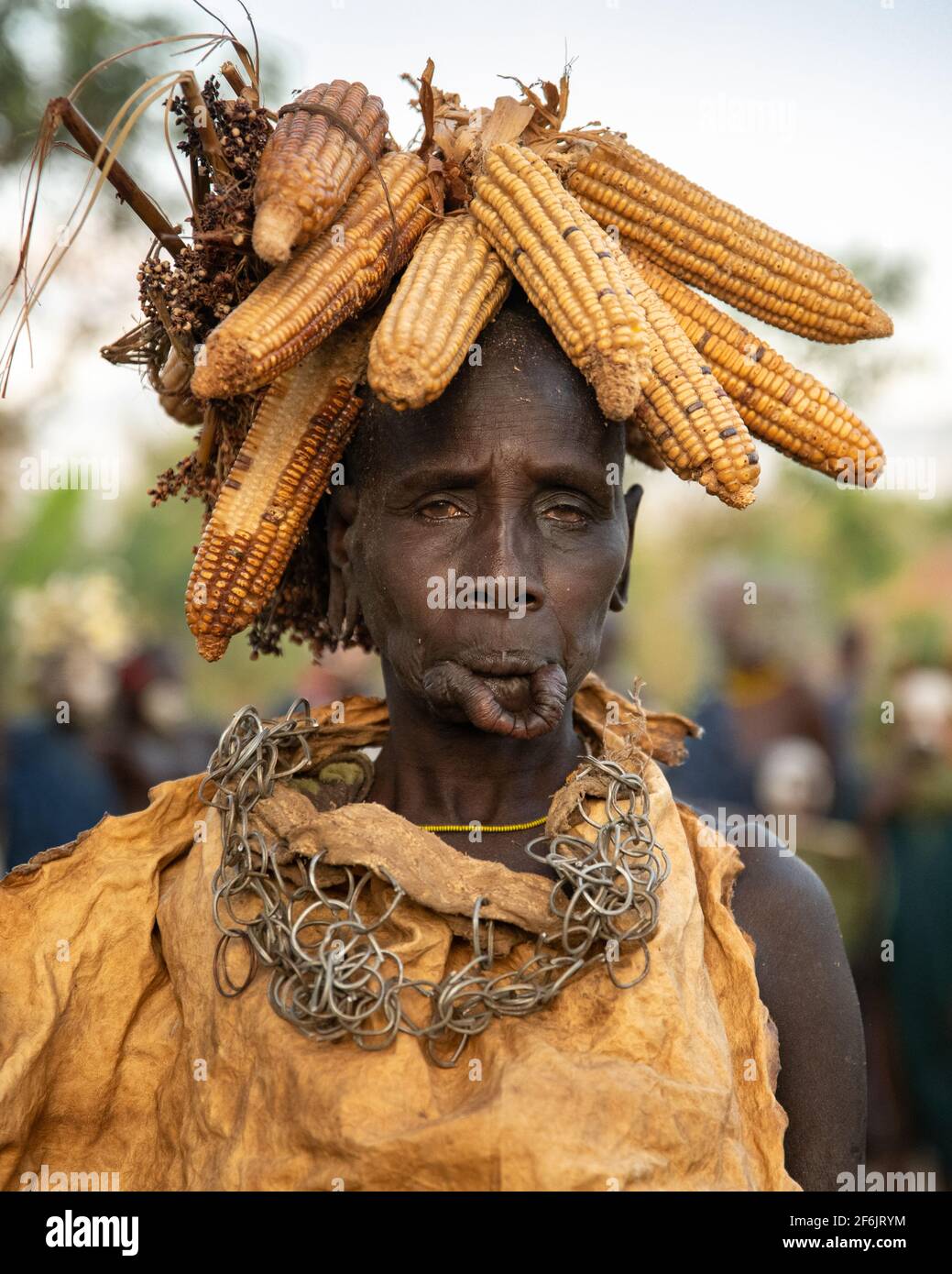 This Village Elder Showcased What The Suri Womens Elongated Lips Look Like When The Plate Is