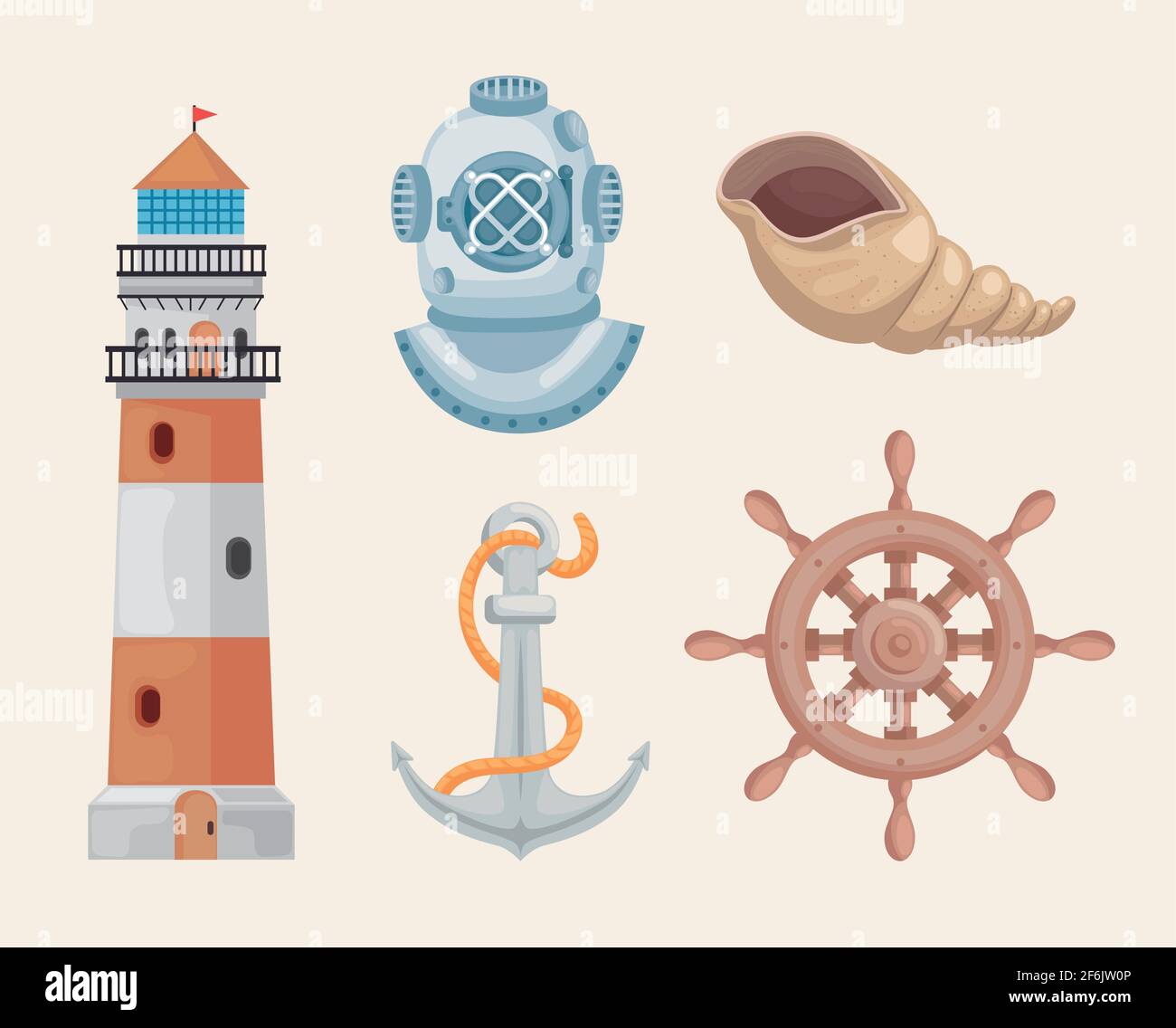five marine icons Stock Vector Image & Art - Alamy
