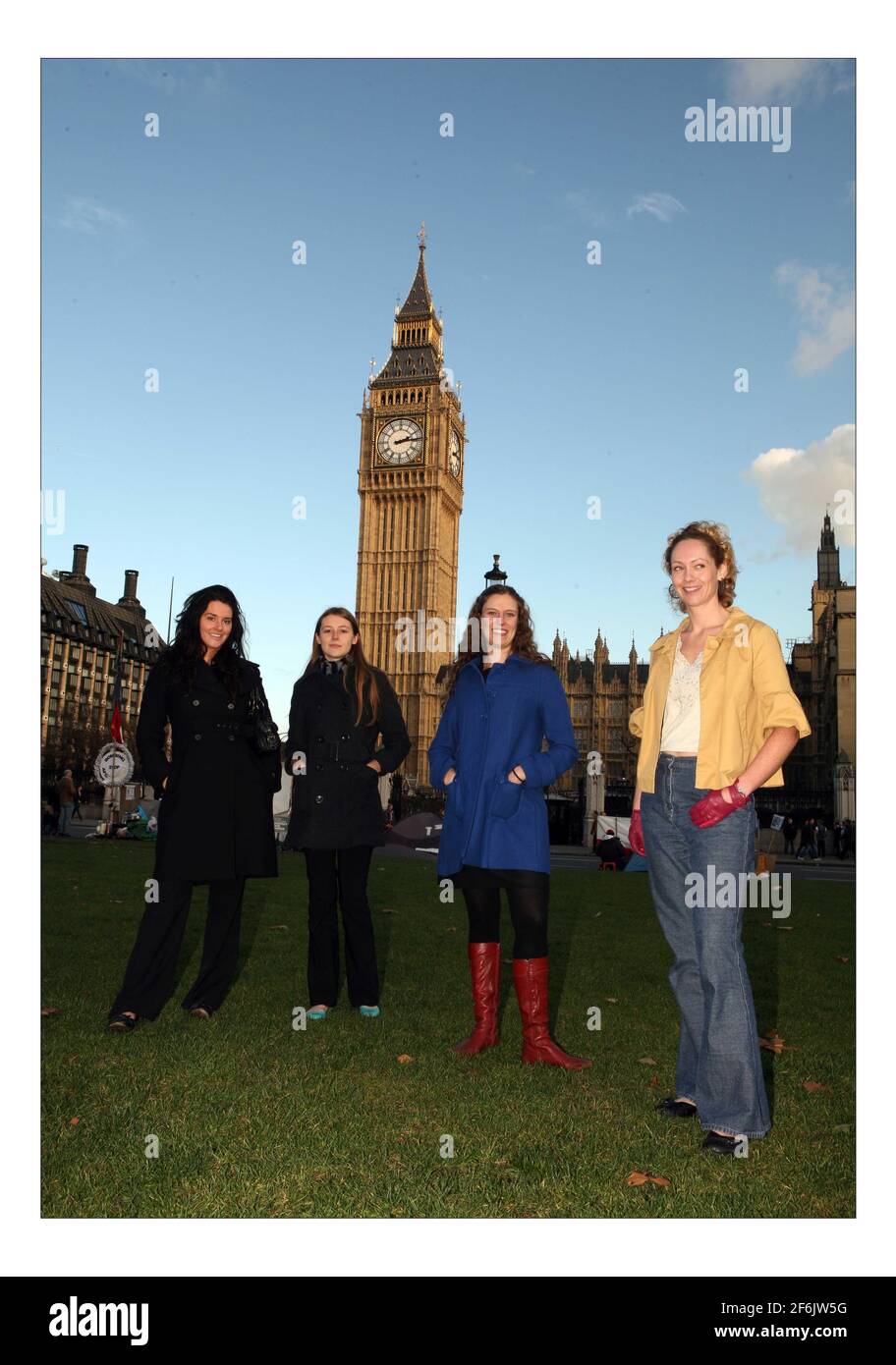 Four PHD students in Westminster Jessie Rickets (blue jacket), Shanna ...