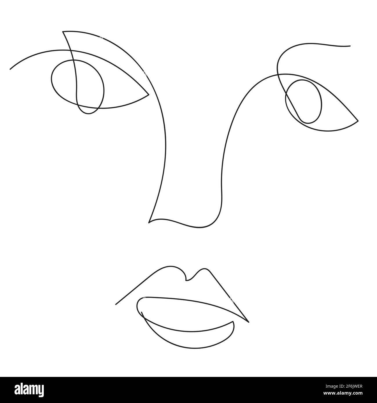 Lady line drawing hi-res stock photography and images - Alamy
