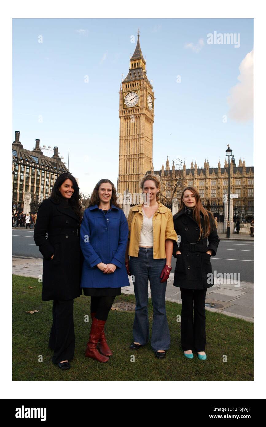 Four PHD students in Westminster Jessie Rickets (blue jacket), Shanna ...