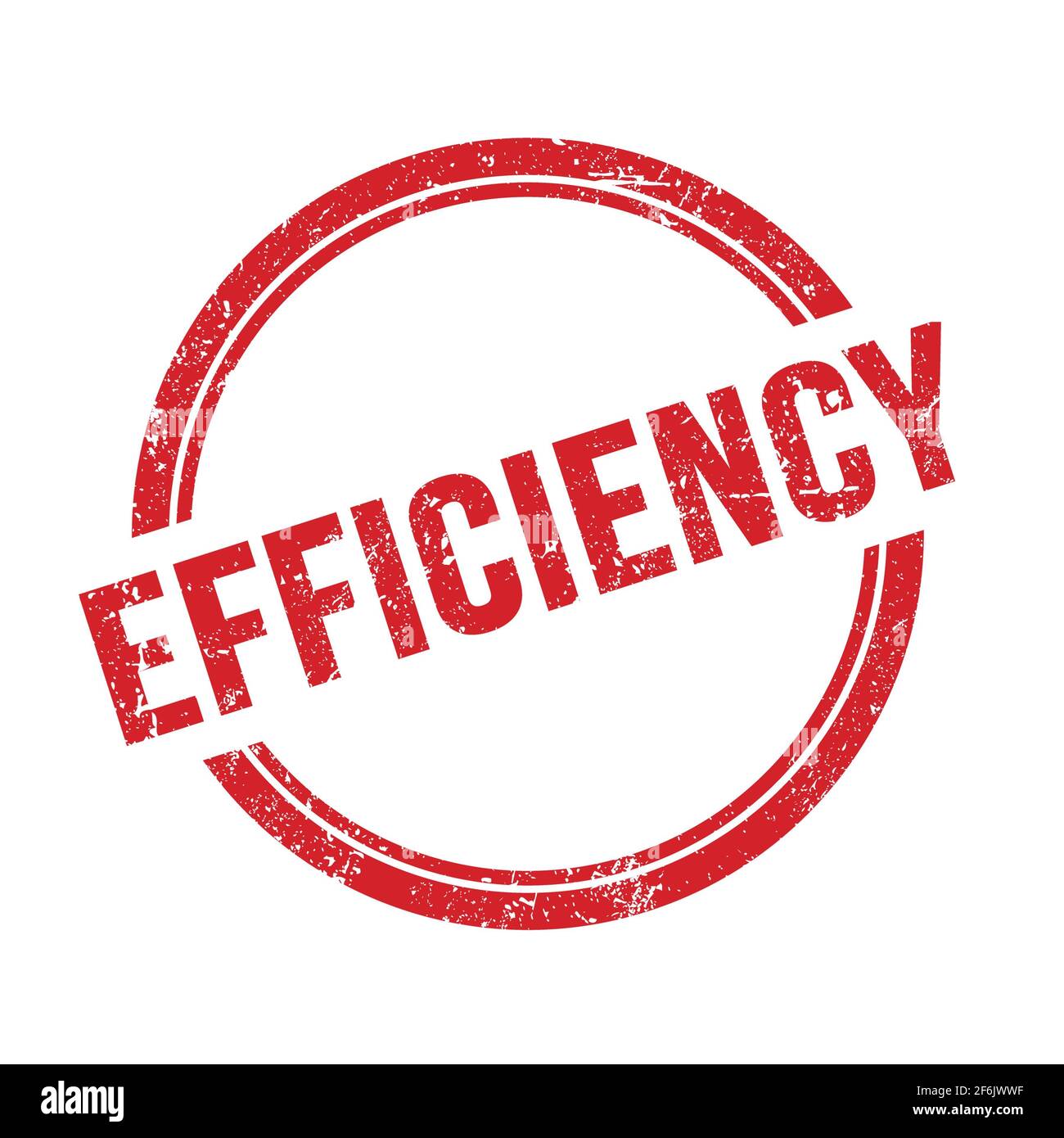 EFFICIENCY text written on red grungy vintage round stamp Stock Photo ...