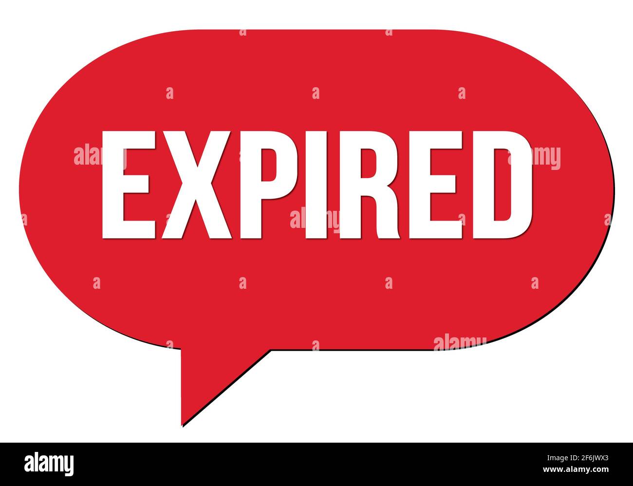 EXPIRED text written in a red speech bubble stamp Stock Photo - Alamy
