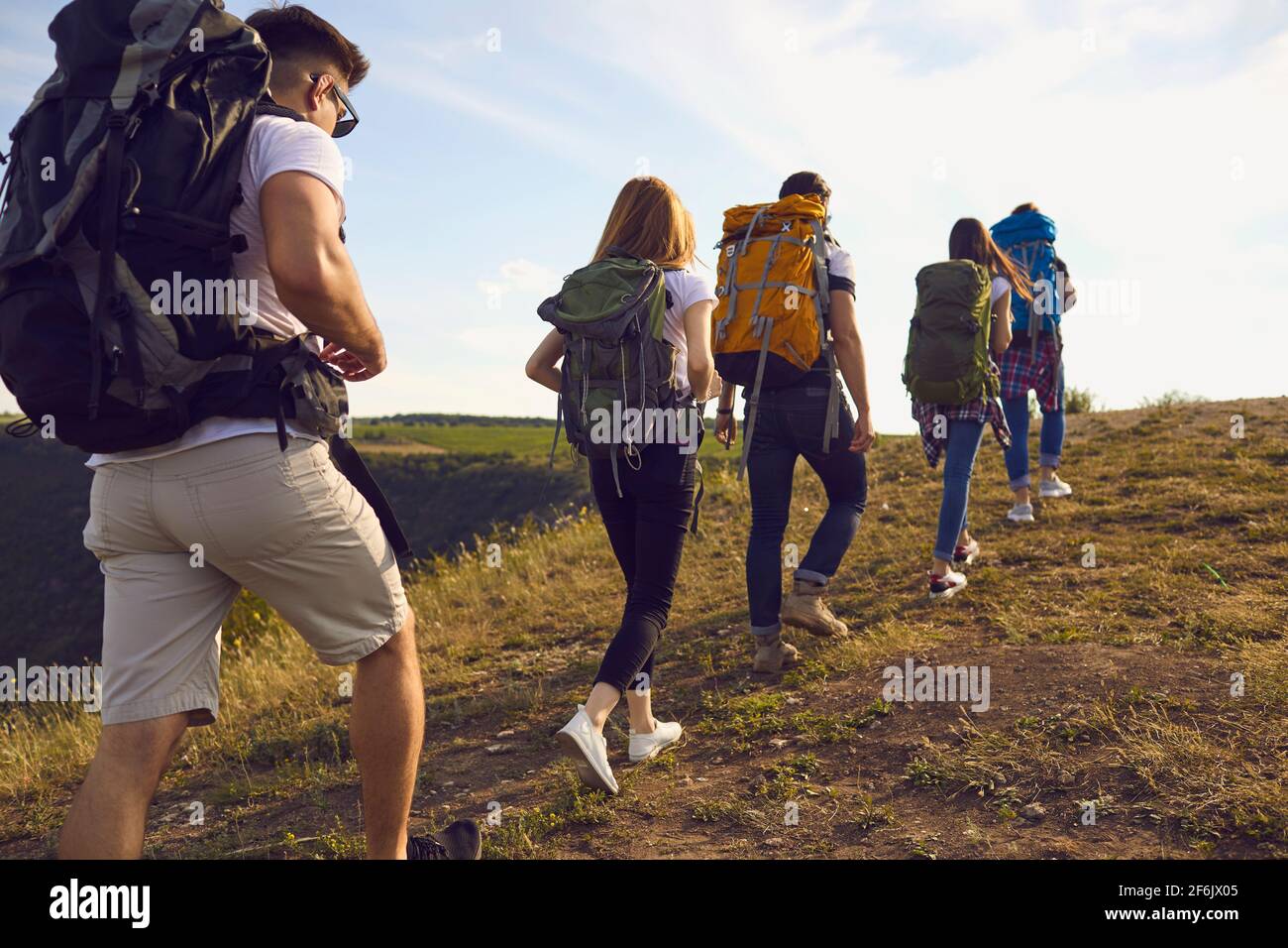 Group travelers during hiking hi-res stock photography and images - Alamy