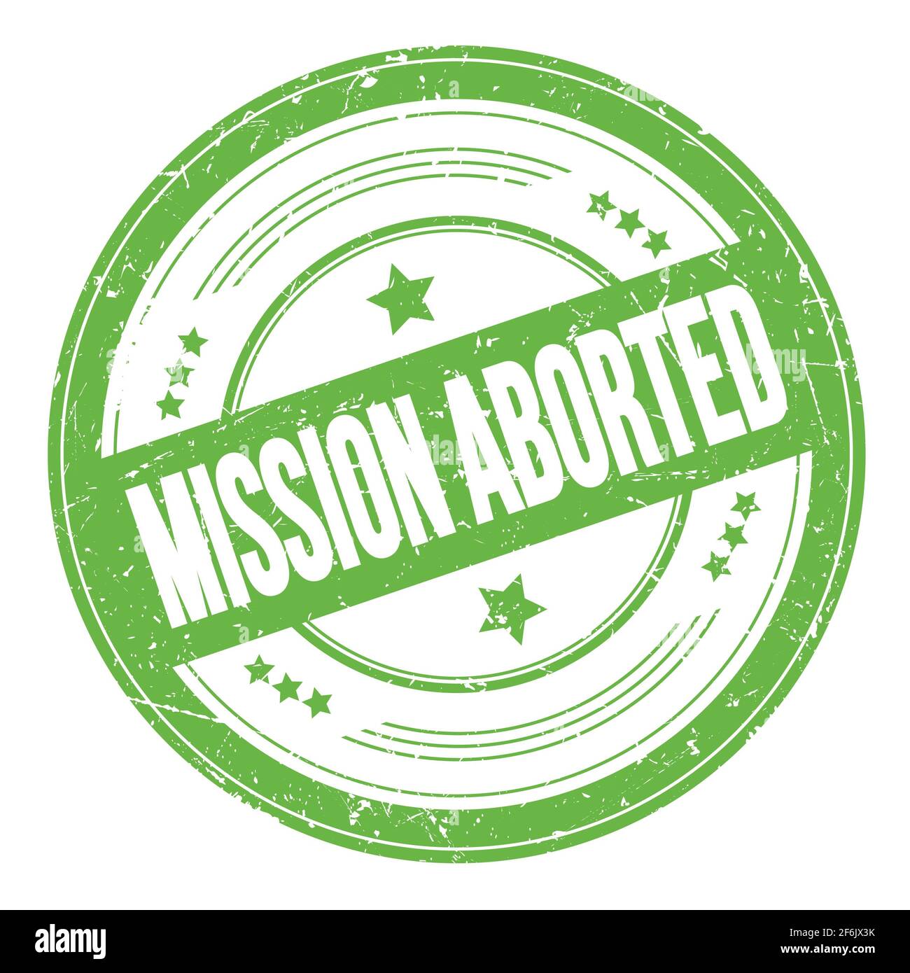 MISSION ABORTED text on green round grungy texture stamp Stock Photo ...