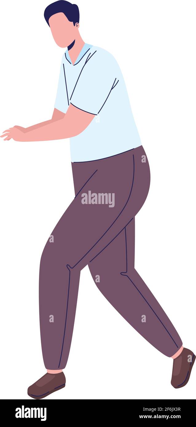 man walking character Stock Vector Image & Art - Alamy