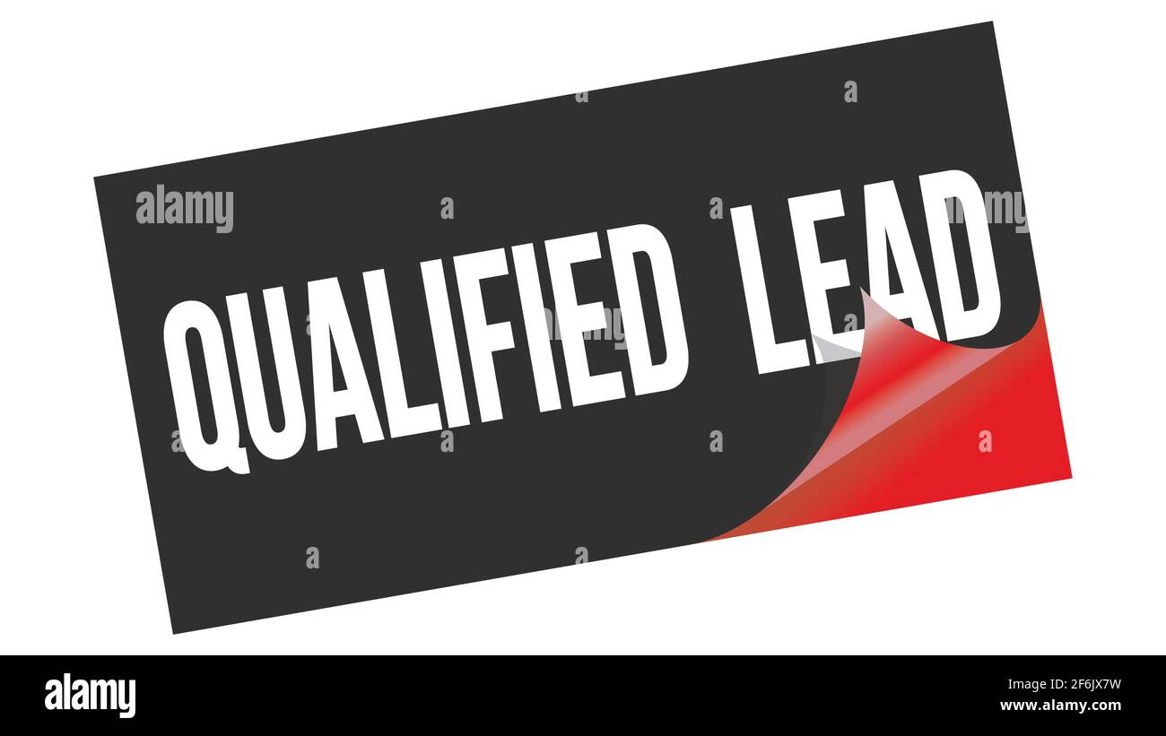 QUALIFIED LEAD text written on black red sticker stamp Stock Photo - Alamy