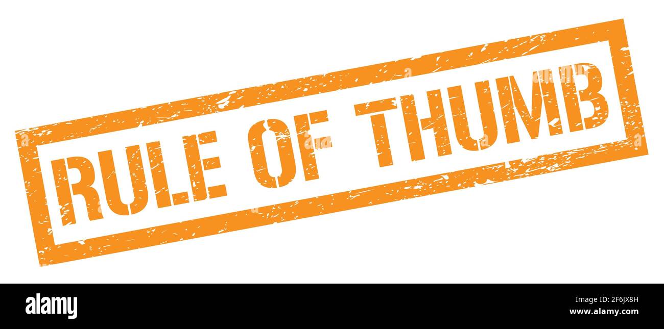 Rule of thumb hi-res stock photography and images - Alamy
