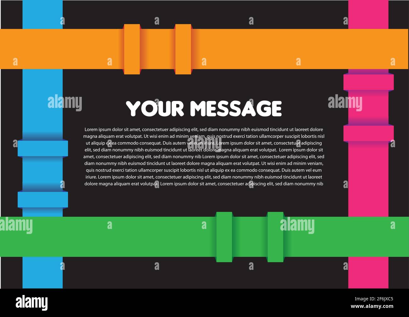 Layout border design of colorful banners. Vector illustration Stock ...