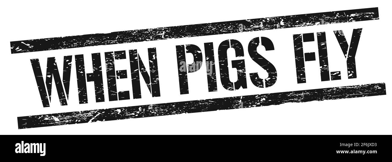 When pigs fly stamp hi-res stock photography and images - Alamy