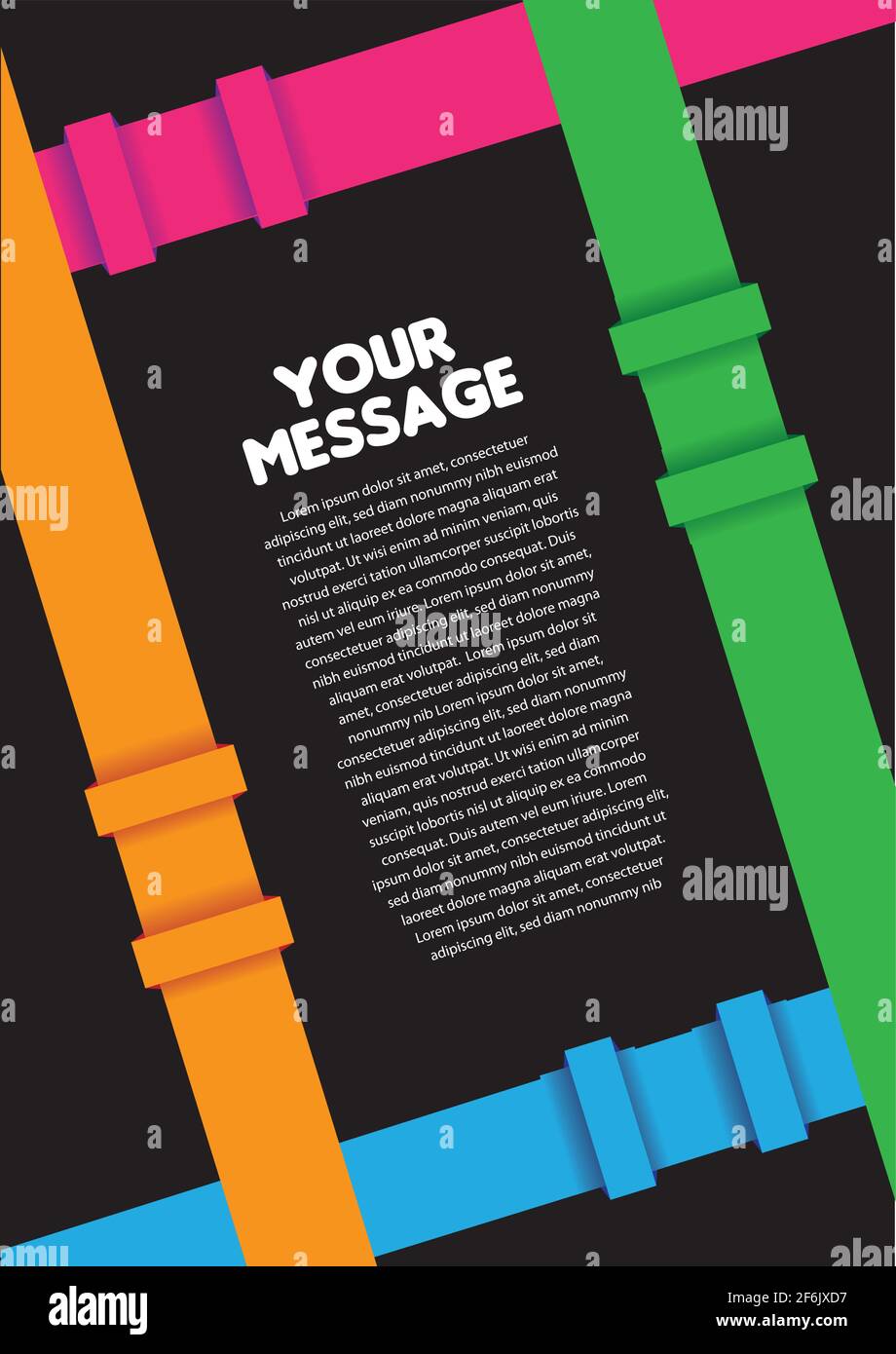 Layout design of colorful paper banners. Vector illustration Stock ...