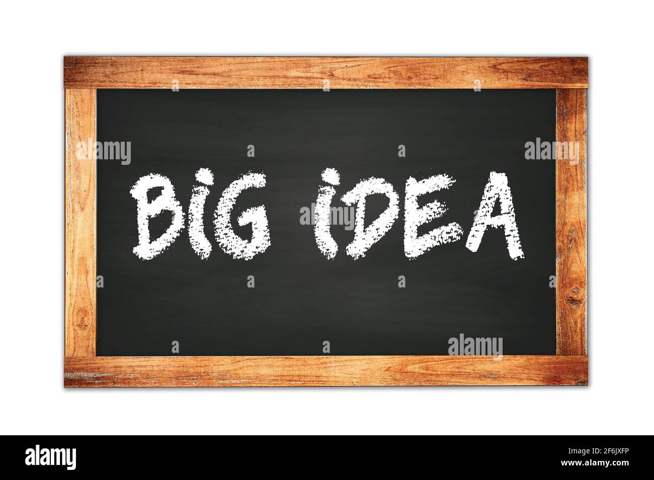 BIG IDEA text written on black wooden frame school blackboard Stock ...