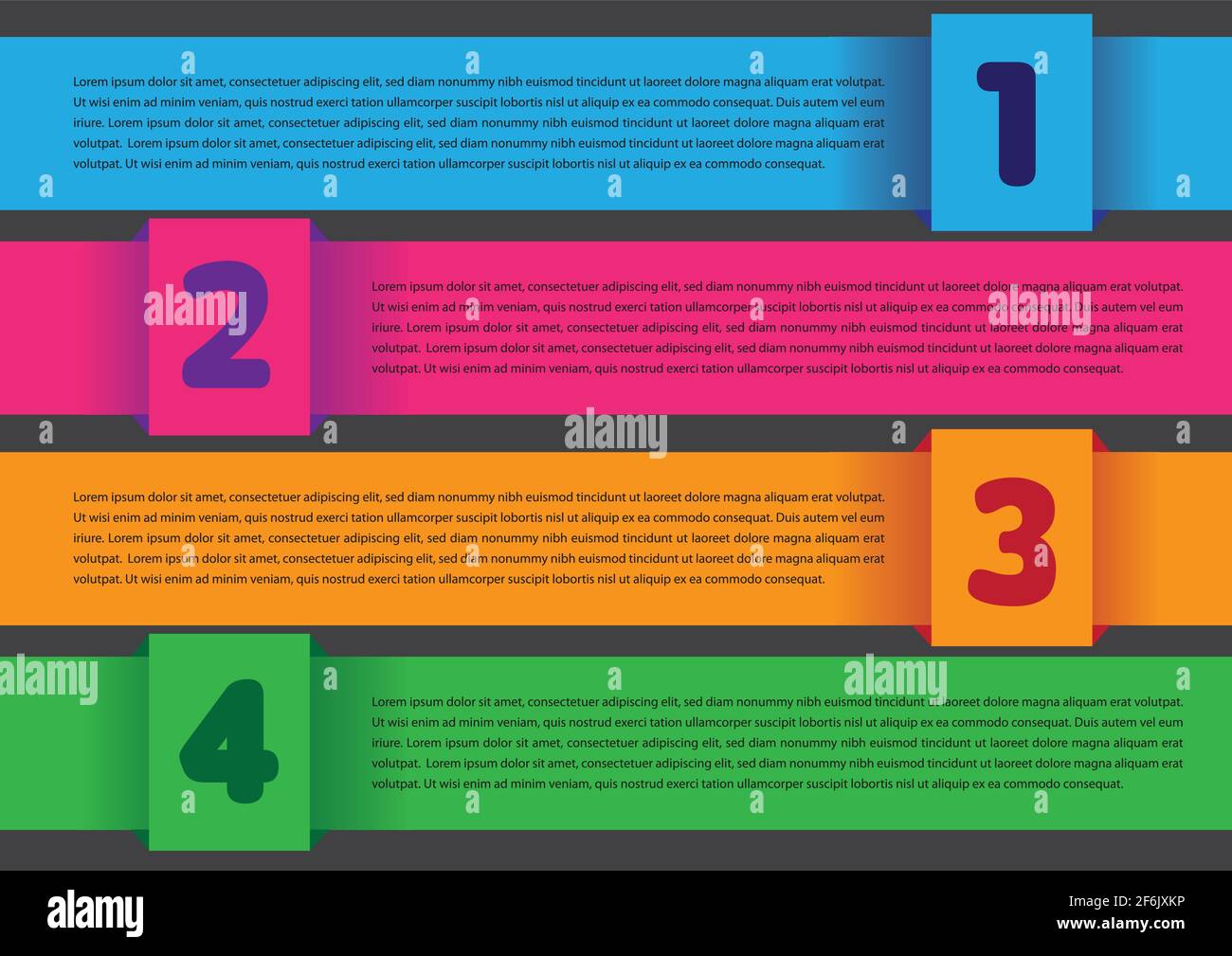 Layout design of colorful paper banners. Vector illustration Stock ...