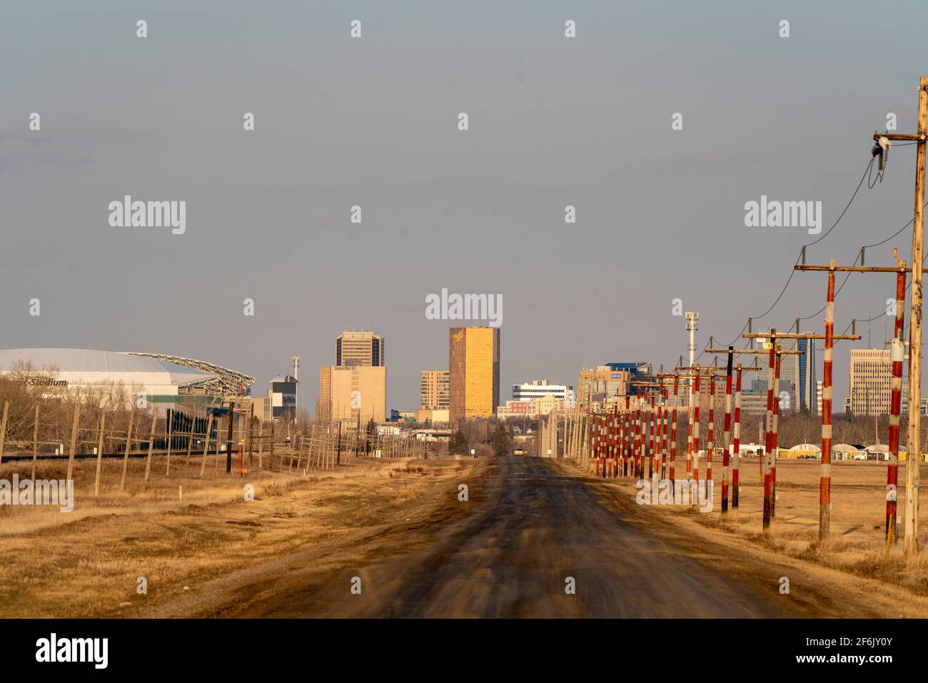 Sunset Urban Regina Saskatchewan downtown Skyline Canada Stock Photo ...