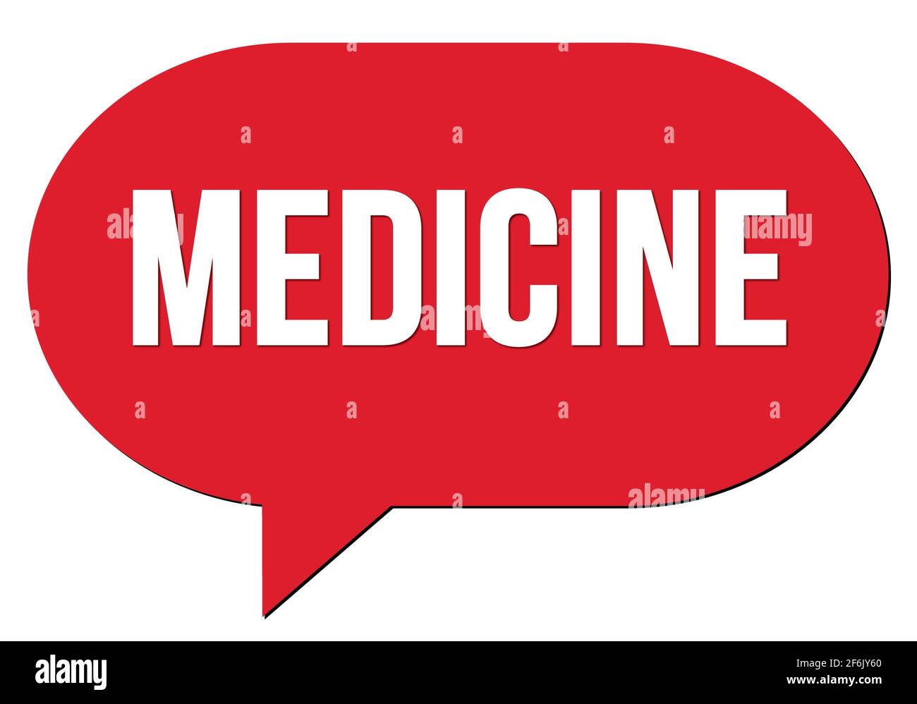 MEDICINE text written in a red speech bubble stamp Stock Photo - Alamy