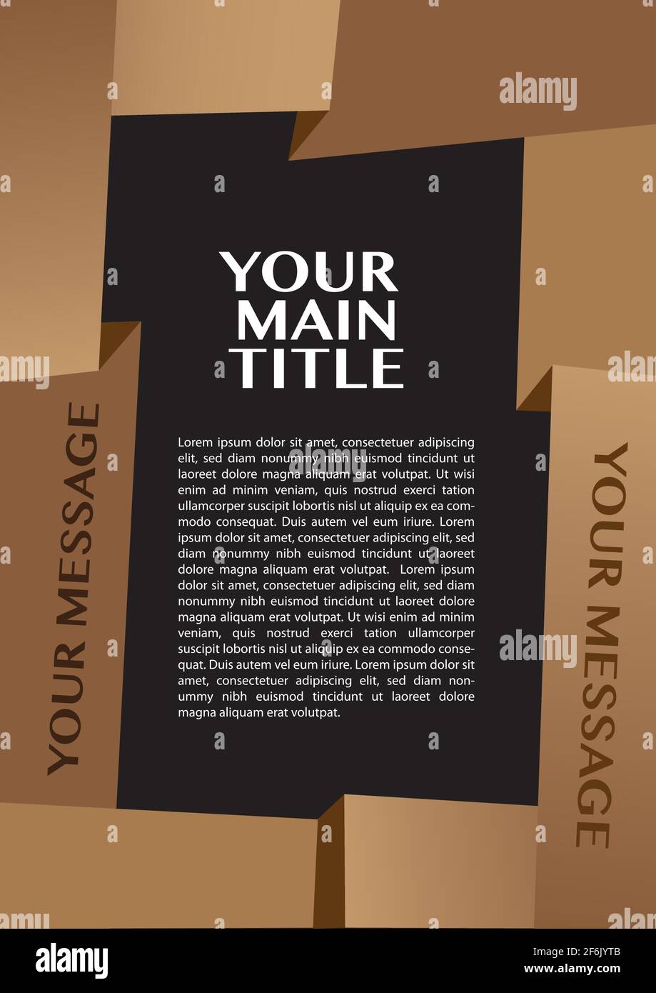 Layout of border paper folding with area for own copy Stock Vector ...