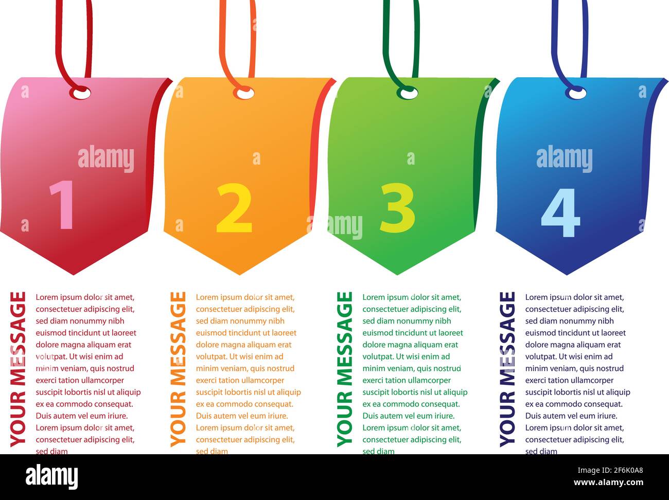Layout design with colors banner arrows and area for text. Vector ...