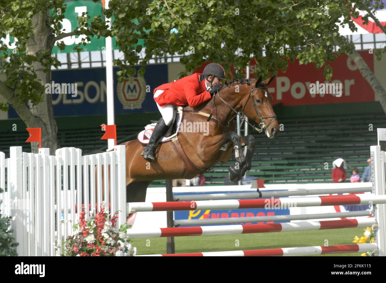 The National, Spruce Meadows June 2002, Alberto Michan (MEX) riding Iva ...