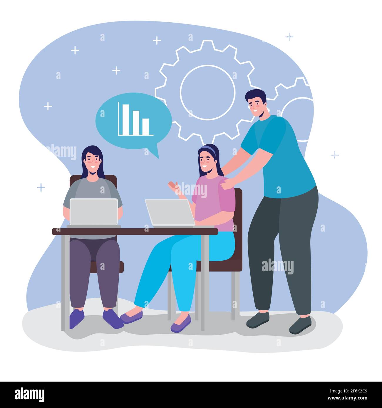 Admin workers Stock Vector Images - Alamy