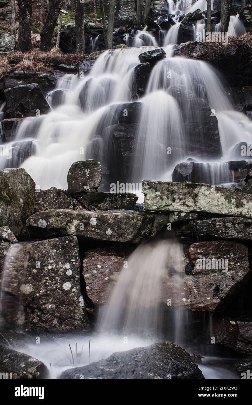 Waterfall with multiple small drops Stock Photo - Alamy