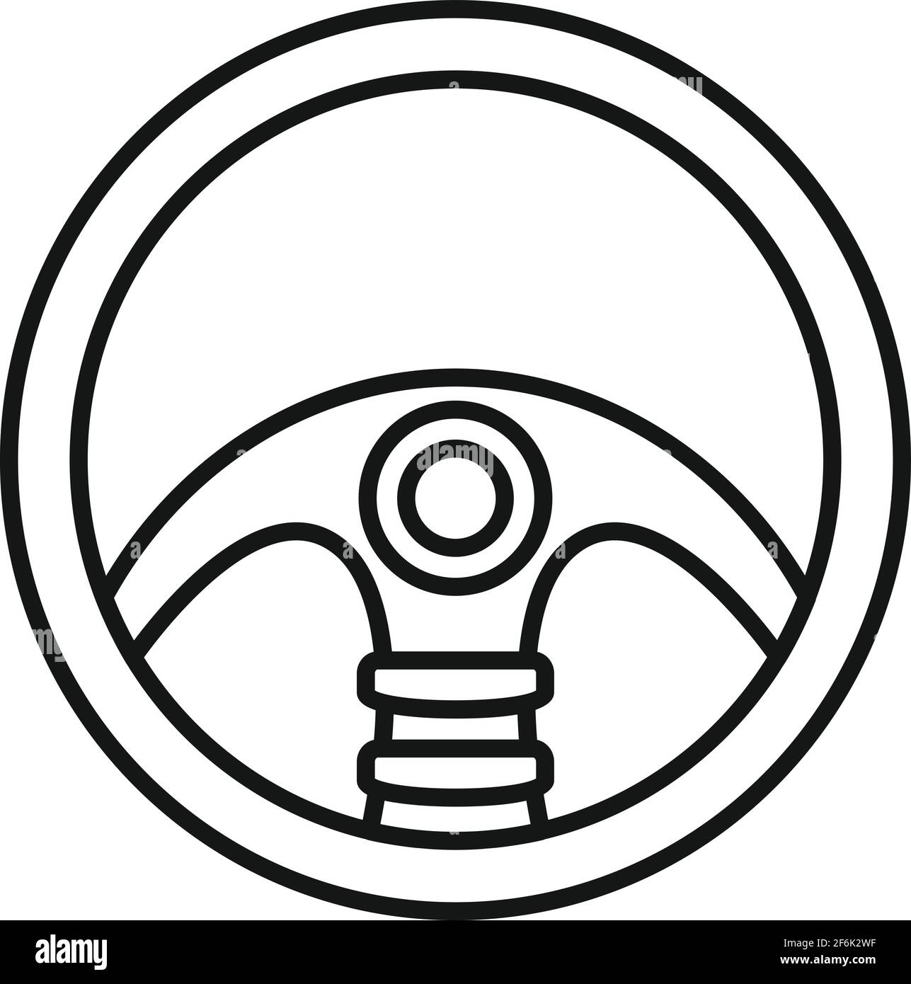 Black line sport steering wheel Black and White Stock Photos & Images ...