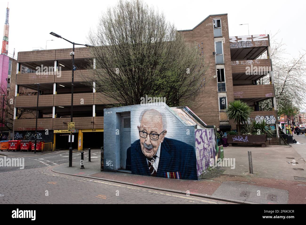 Captain Sir Tom Moore mural by artist Akse p19 in the Northern Quarter ...