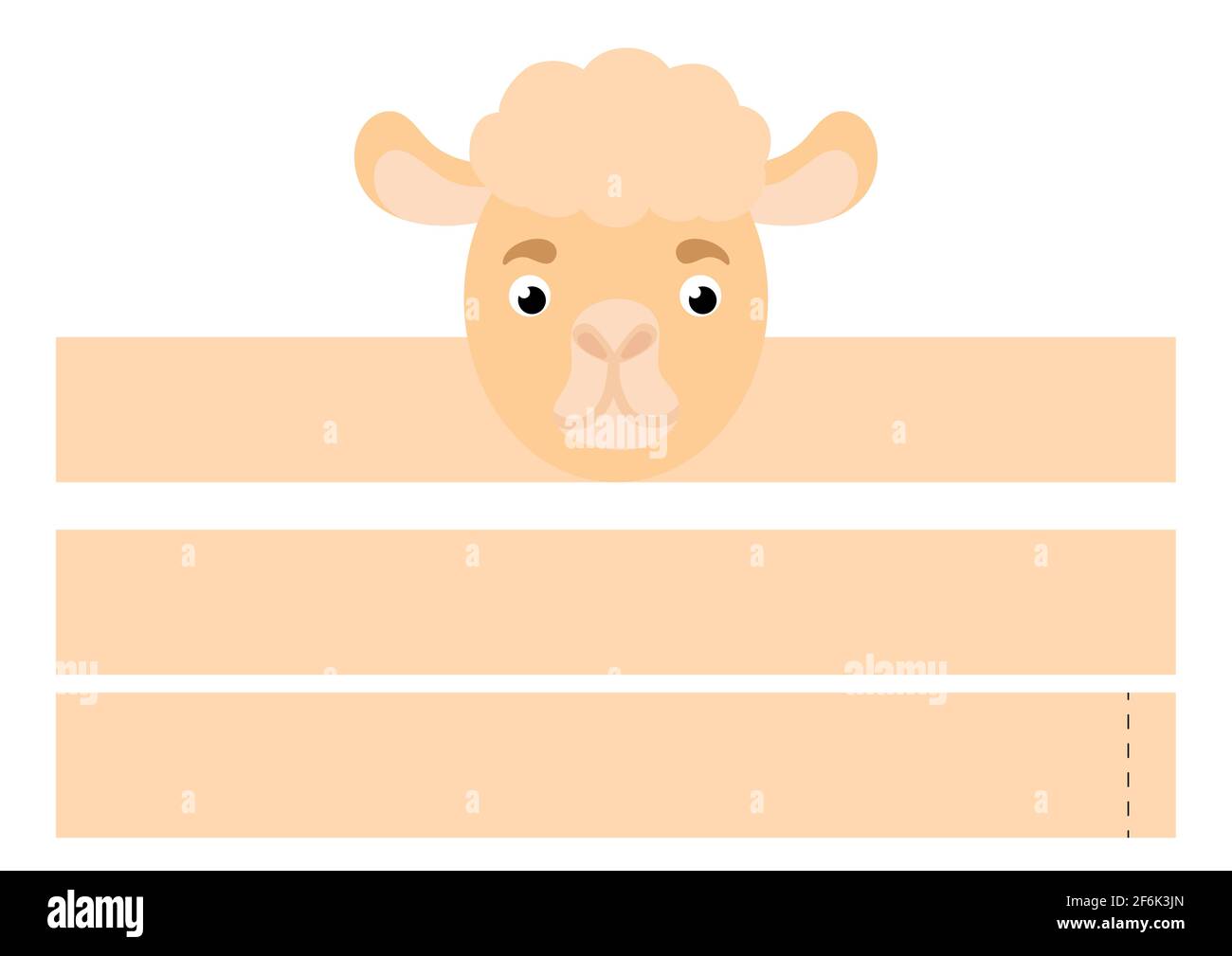 Printable alpaca paper headband. Party crown die cut template for ...