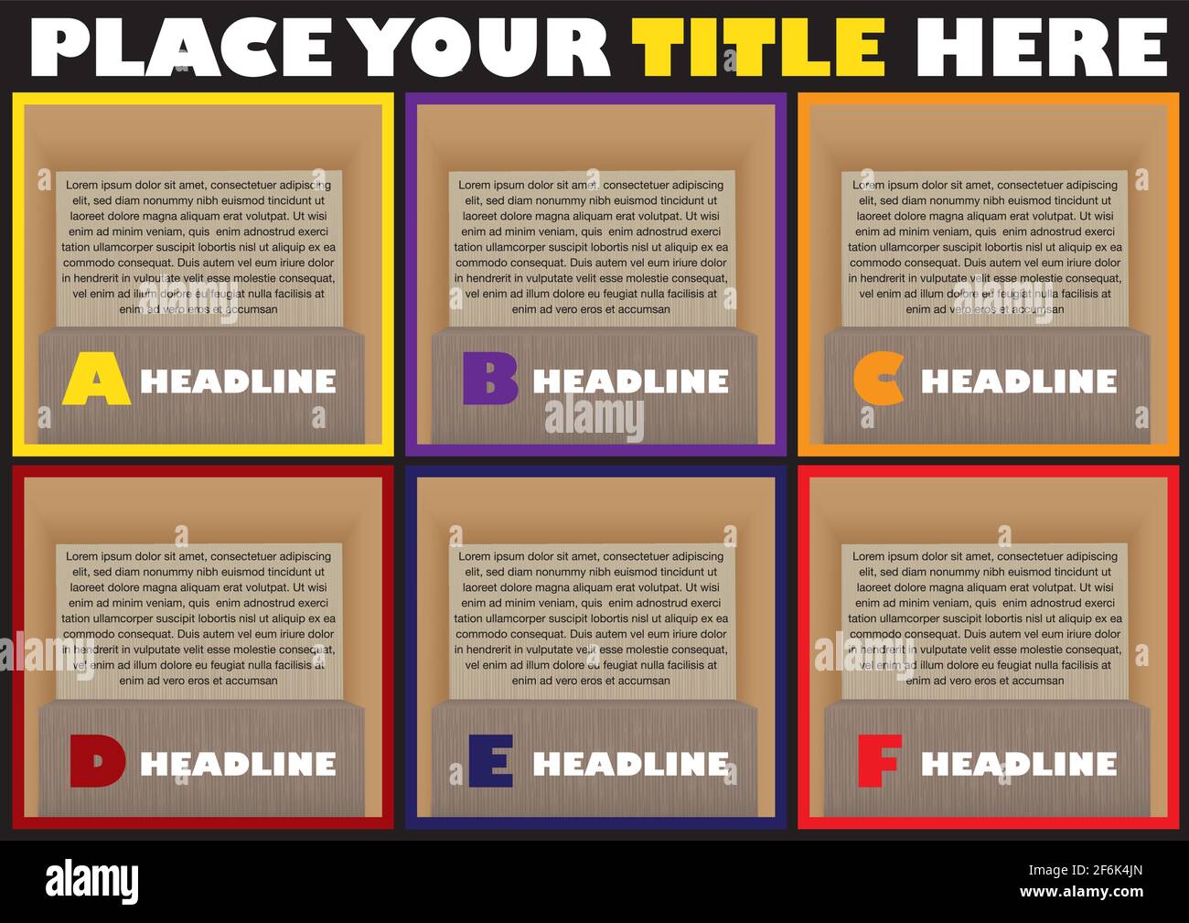 Square wooden boxes with copy space for page layout. Vector background ...