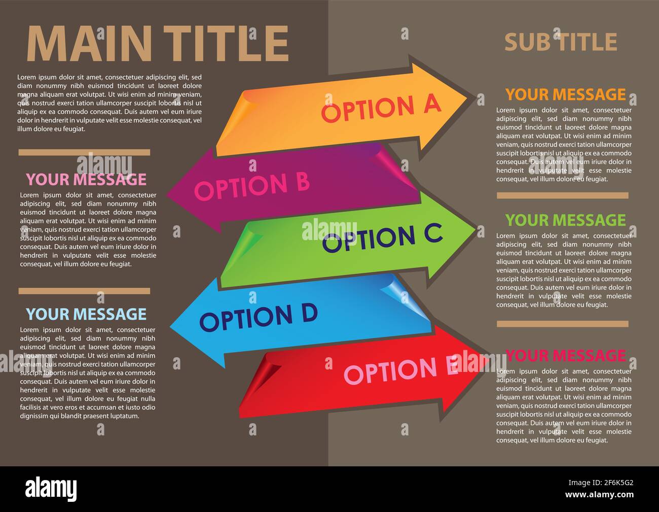 Layout design of paper banner arrows with own area for text. Vector ...