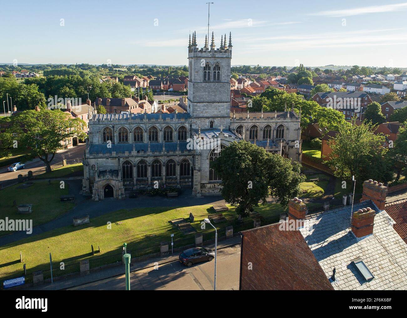 Retford Town Aerial Views Stock Photo - Alamy