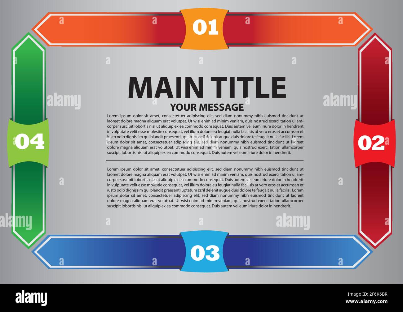 Layout design for progress circle with different colors. Vector ...