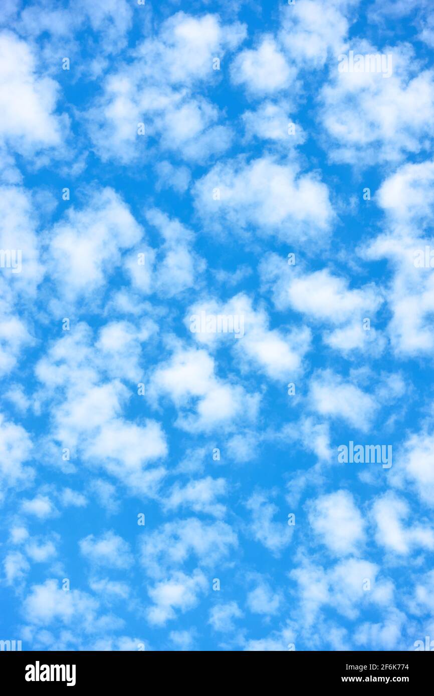 Blue sky background with tiny clouds sky hi-res stock photography and ...