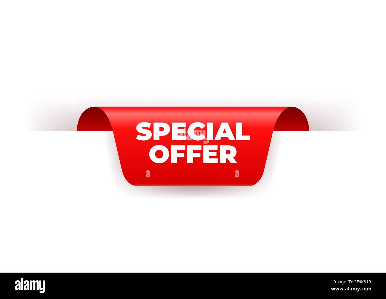 Special offer red ribbon label banner Stock Vector Image & Art - Alamy