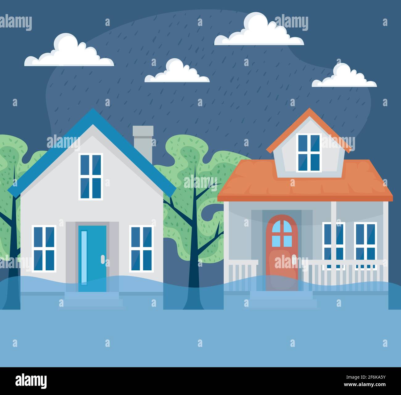 street flood scene Stock Vector Image & Art - Alamy