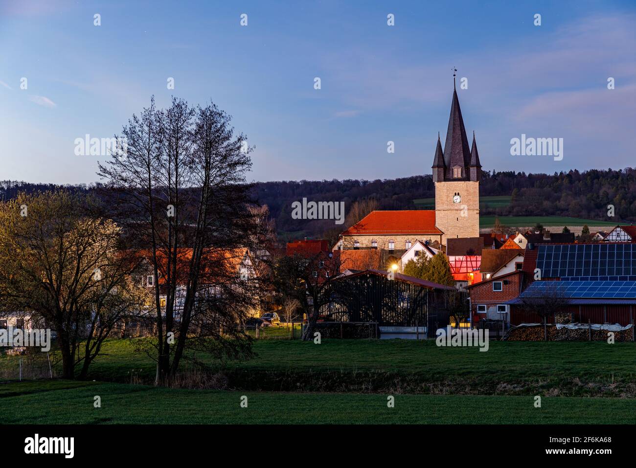 The village an church of Netra in Hesse Germany Stock Photo - Alamy