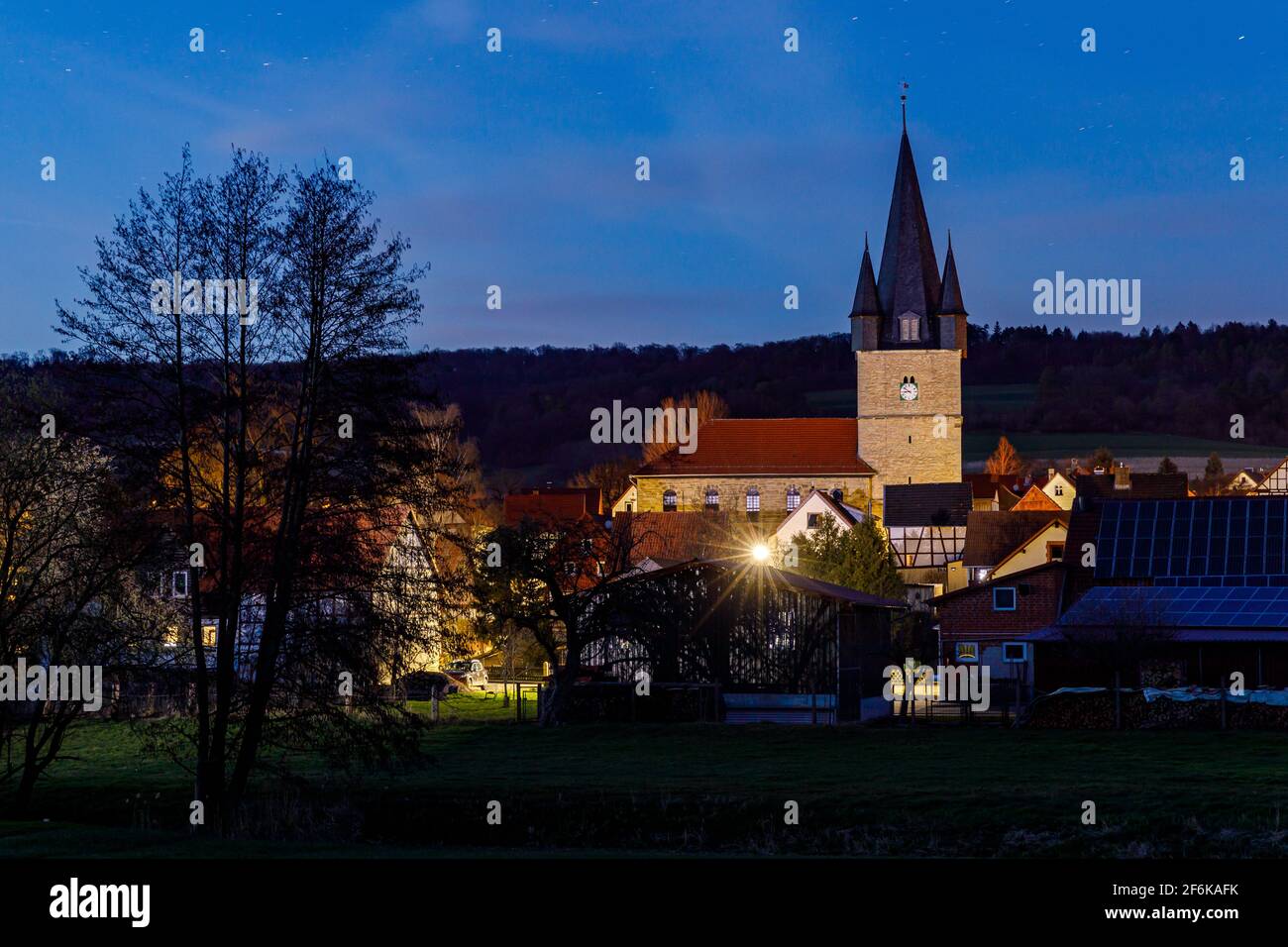 The village an church of Netra in Hesse Germany Stock Photo - Alamy