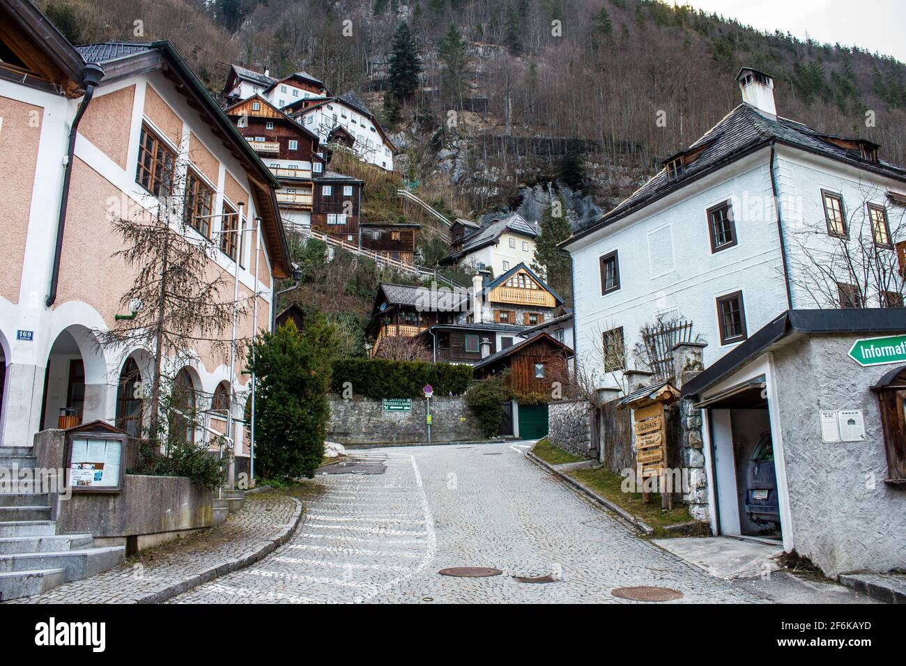 Hallstatt street view hi-res stock photography and images - Alamy
