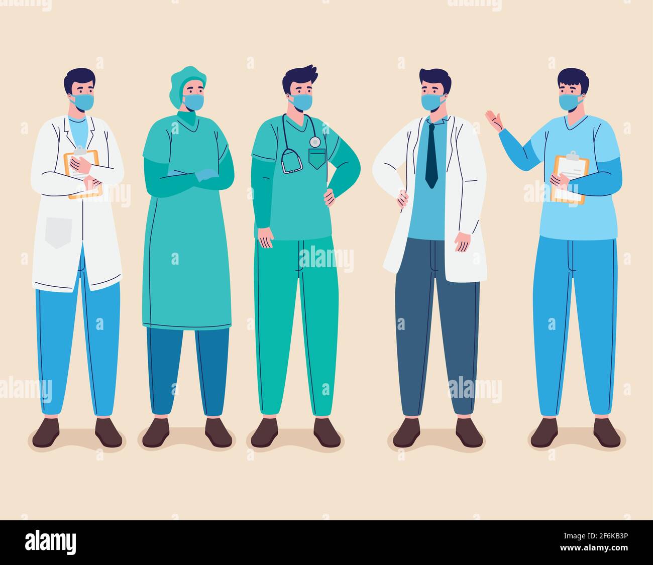 male doctors five Stock Vector Image & Art - Alamy