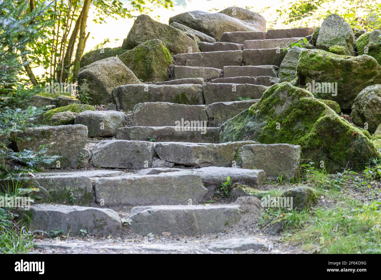 Moss covered stone stairs hi-res stock photography and images - Alamy