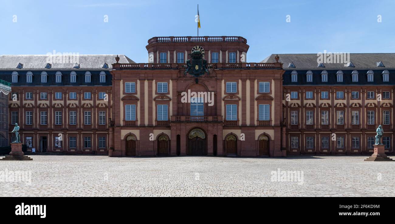 View from the entrance to the Mannheim Castle Stock Photo - Alamy
