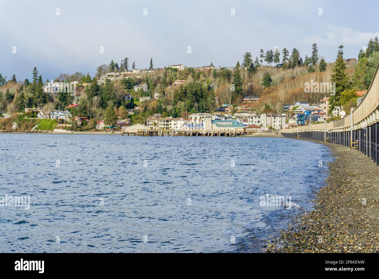 A view of the pier and waterfront at Redondo Beach, Washington Stock ...