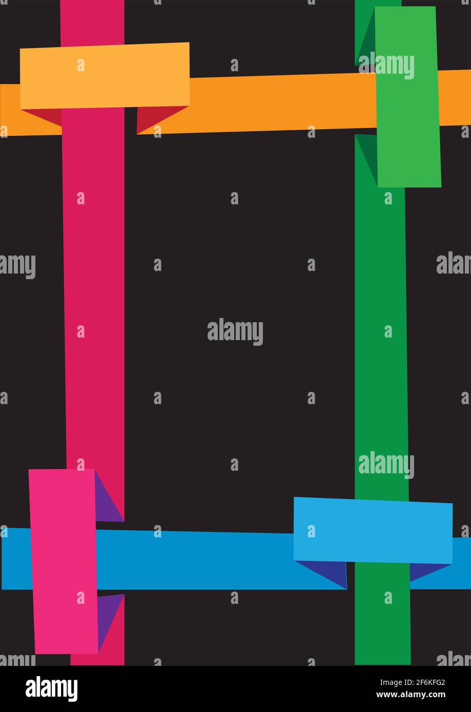 Layout of paper folding. with area for own copy Stock Vector Image ...