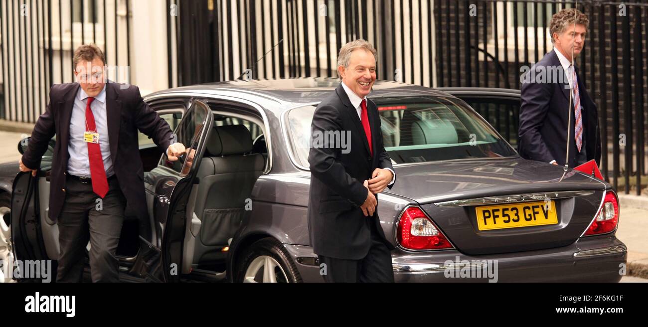 The Blair Family on their last day leaving Downing street. pic David ...
