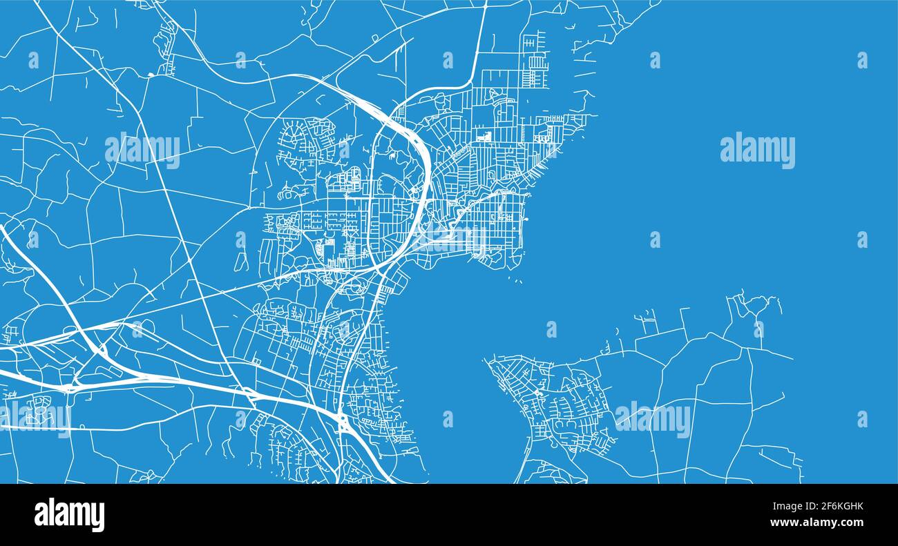 Urban vector city map of Fredericia, Denmark Stock Vector Image & Art ...