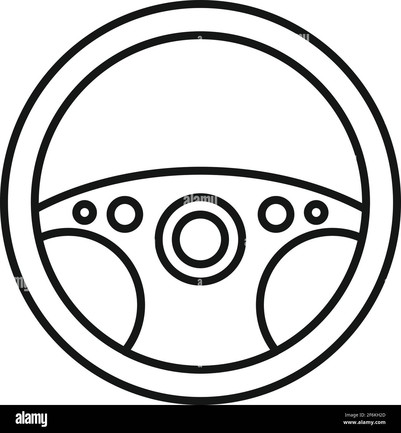 Metal steering wheel icon, outline style Stock Vector Image & Art - Alamy